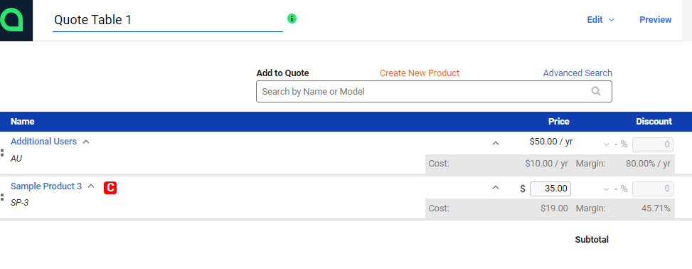 How to Create Quote Tables in Proposals – GleanQuote