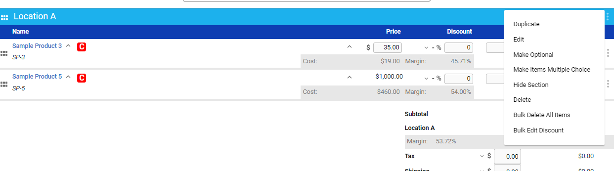 How to Create Quote Tables in Proposals – GleanQuote
