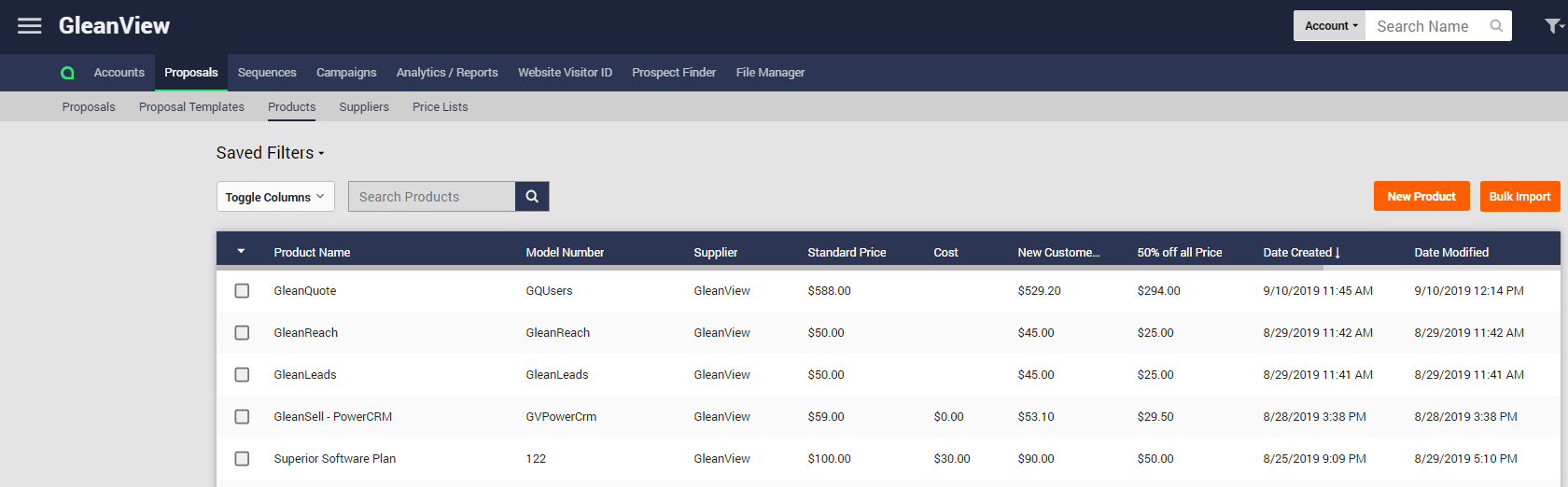 How to Create Quote Tables in Proposals – GleanQuote