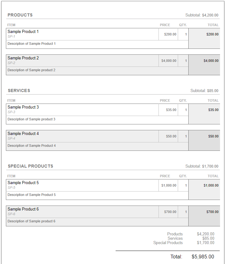 How to Create Quote Tables in Proposals – GleanQuote